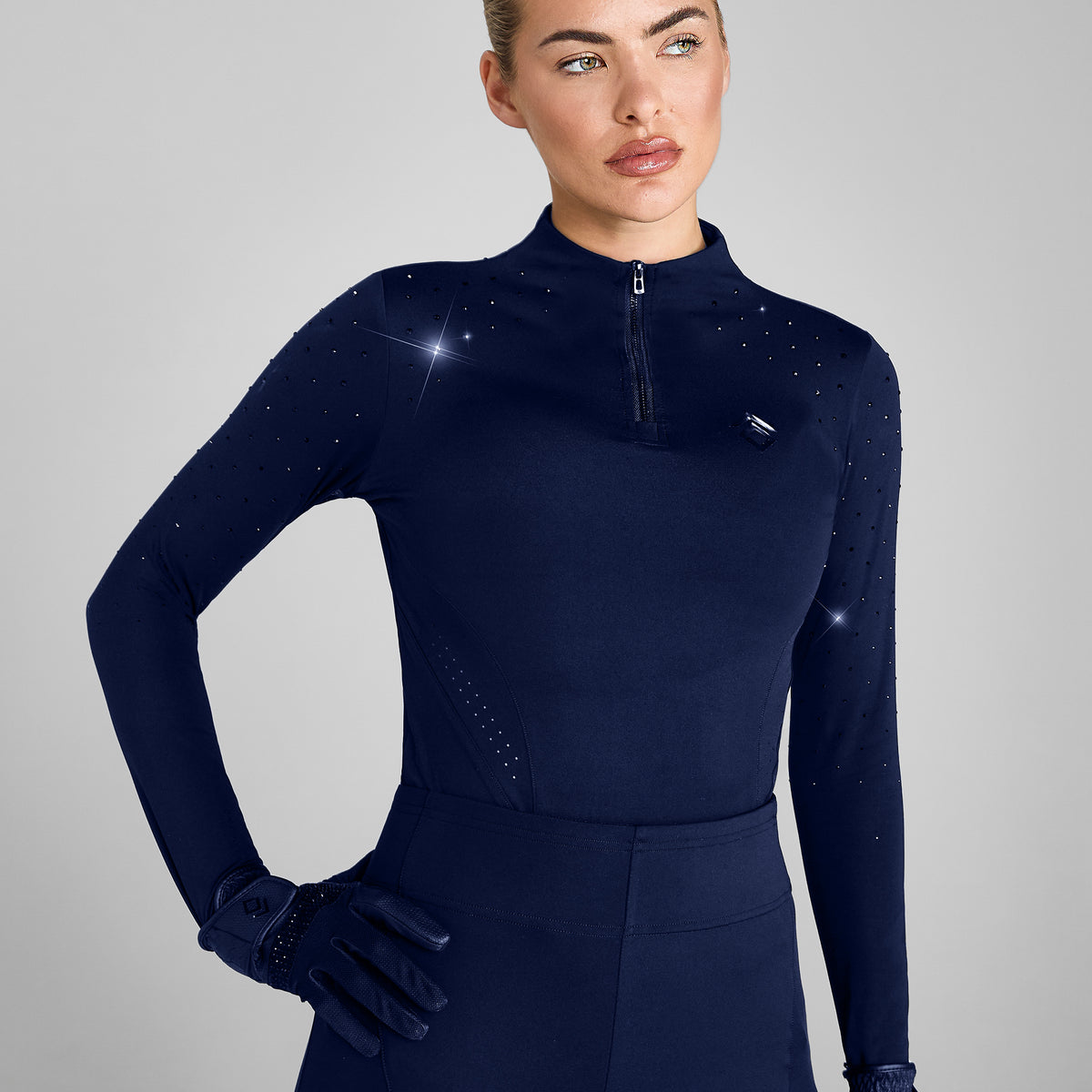 Navy Crystal Base Layer – Aztec Diamond