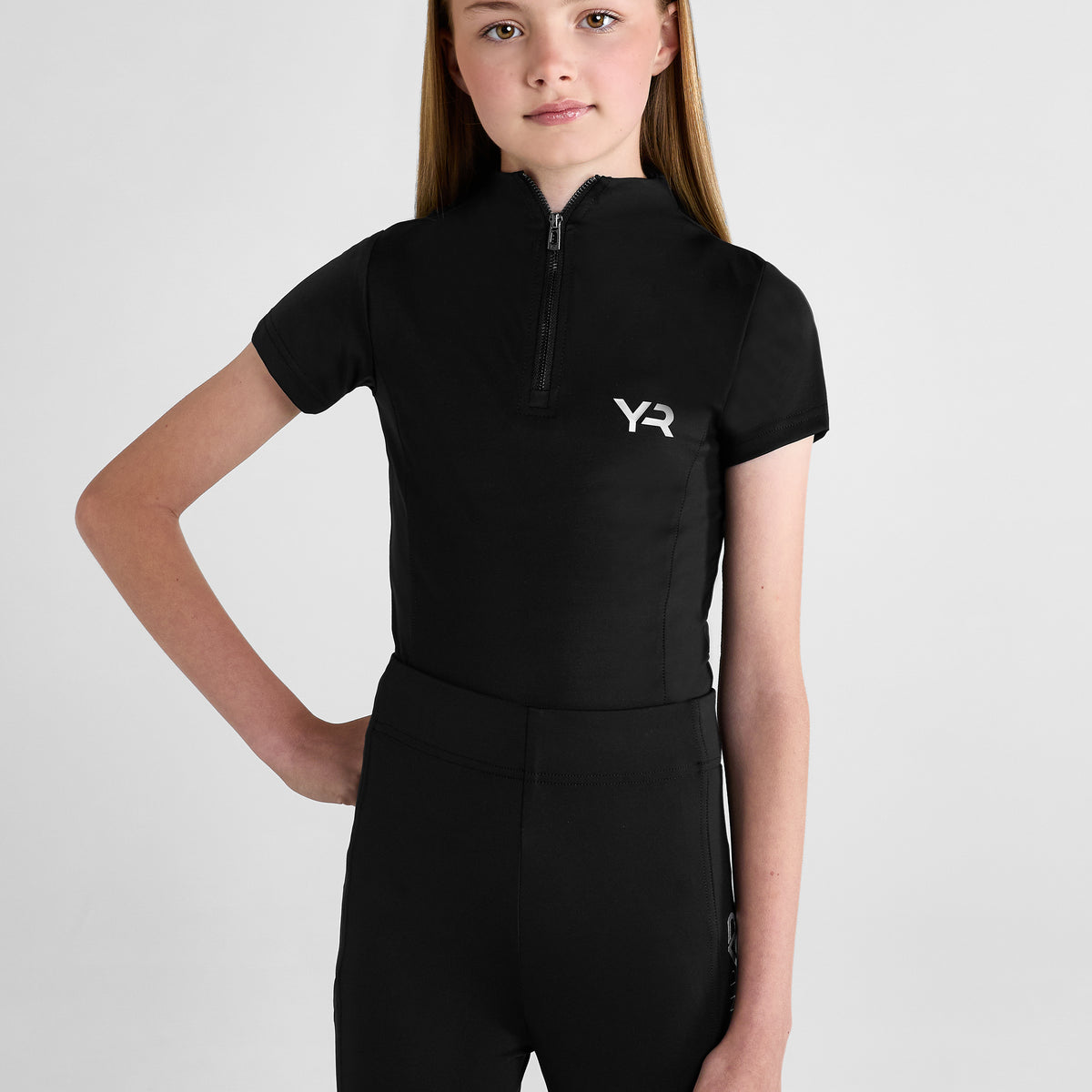 Black Young Rider Short Sleeve Base Layer – Aztec Diamond