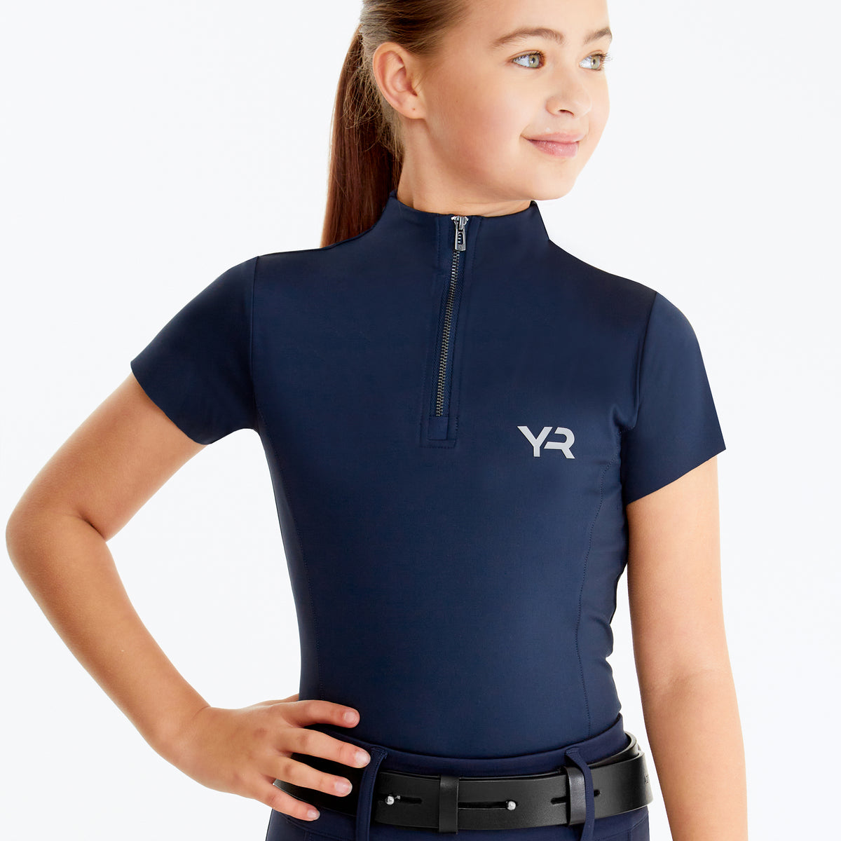 Navy Young Rider Short Sleeve Base Layer – Aztec Diamond