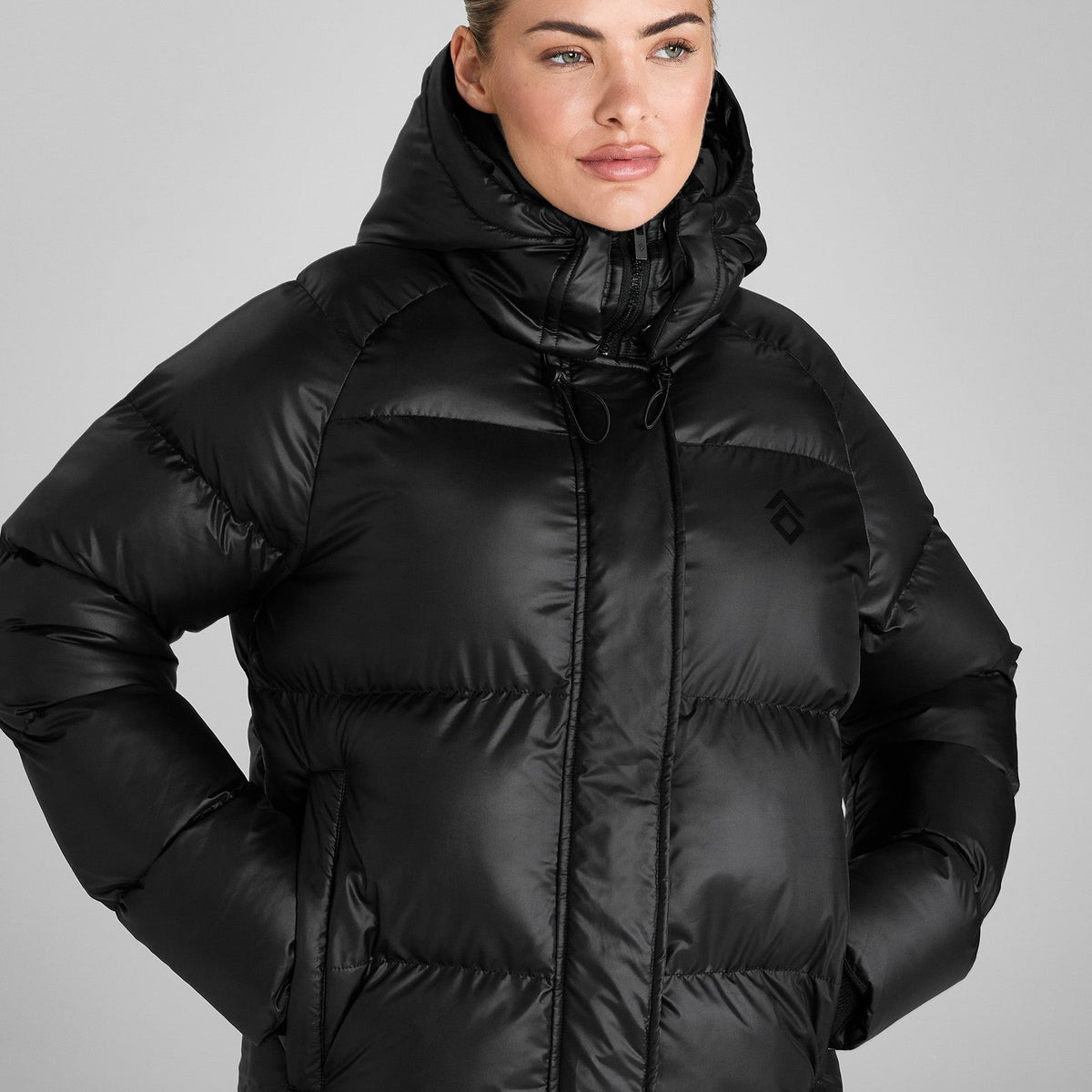 Black Heavy Quilted Puffer – Aztec Diamond