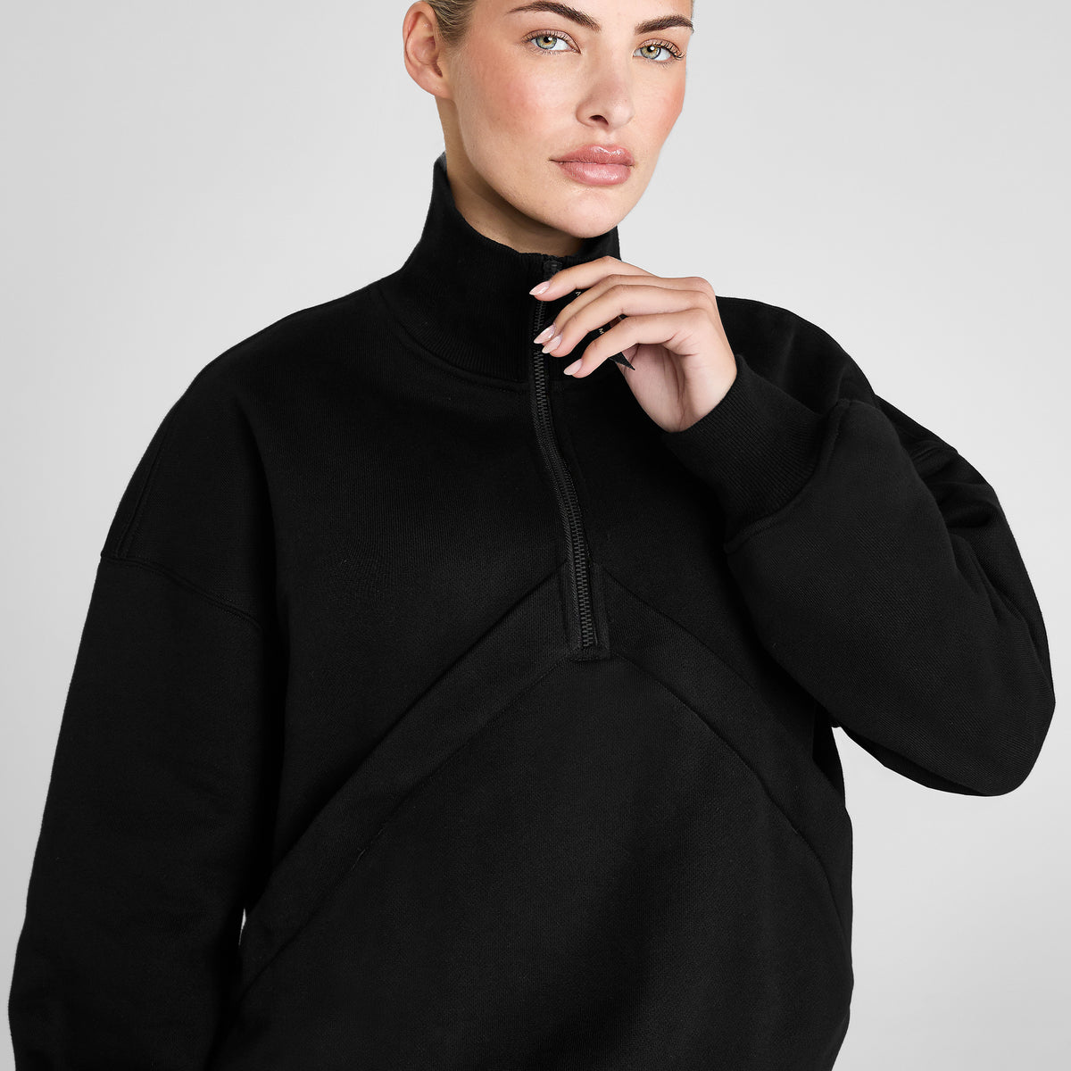 Premium Black Half Zip Sweater – Aztec Diamond