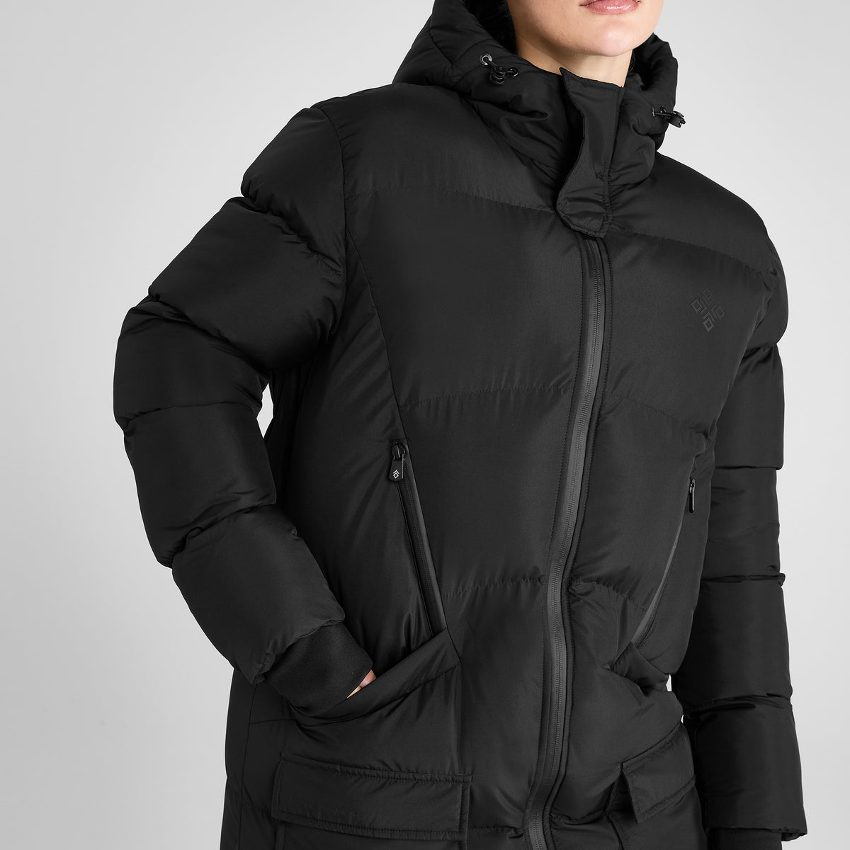 Premium Black Mid-length Heavy Puffer – Aztec Diamond