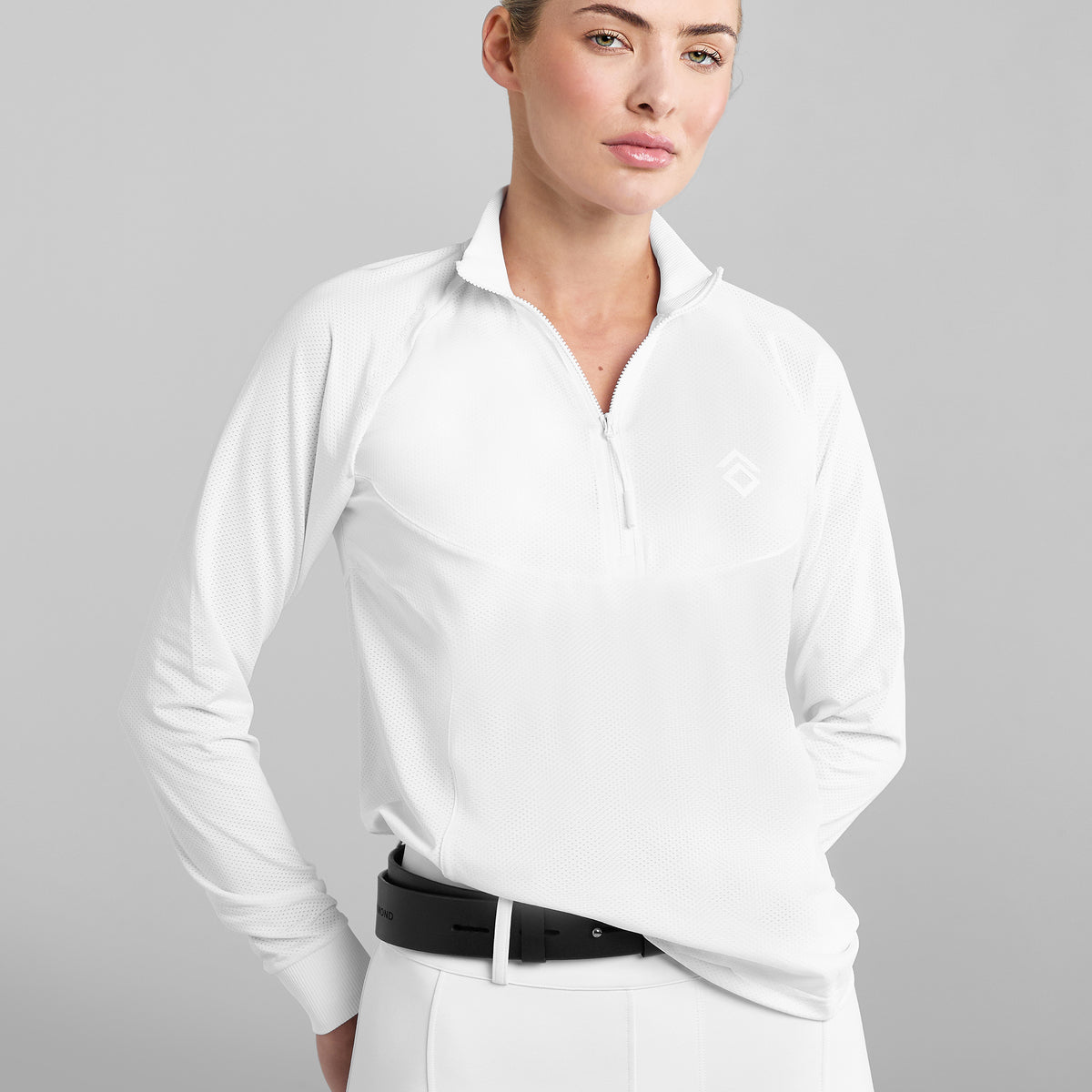 White Show Shirts | Equestrian Riding Shirt – Aztec Diamond