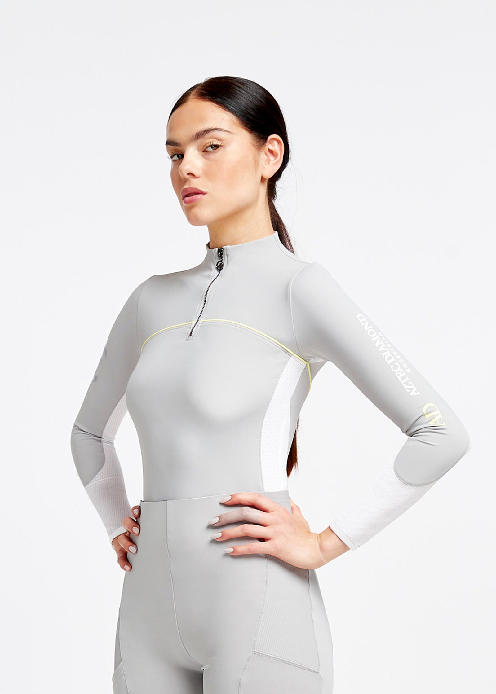 Women's Base Layer - Grey/Neon Colour Block – Aztec Diamond